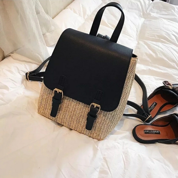 Bags | In The Straw Mini Backpacks Handbagz Black | Poshmark